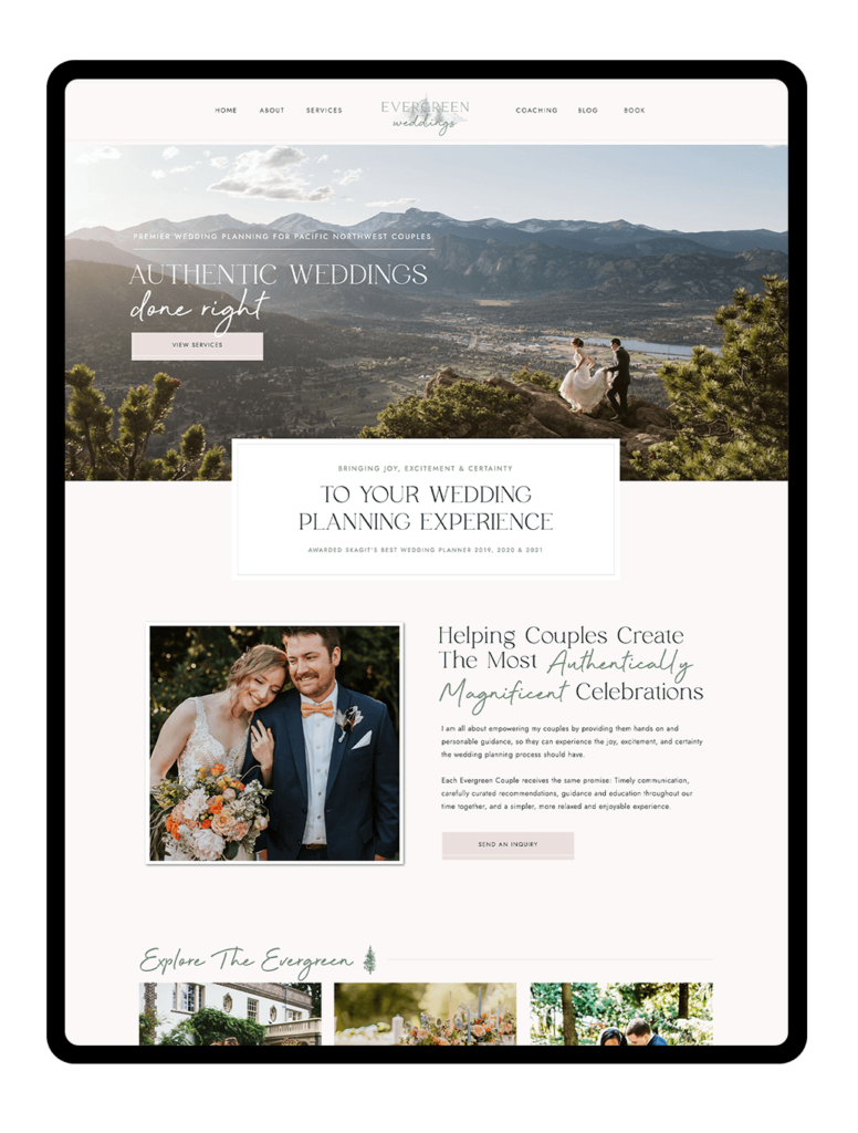 Showit Wedding Planner Website Design Launch | CWD