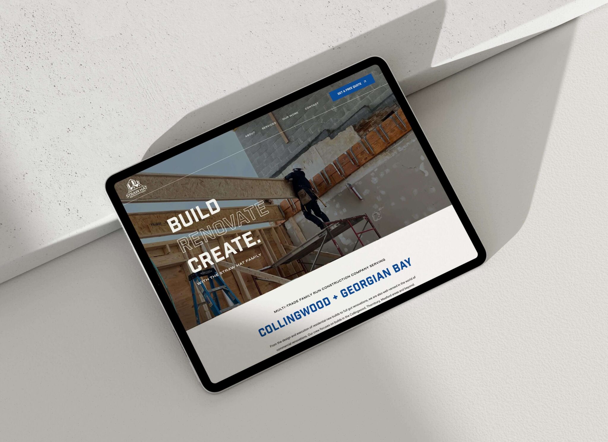 Showit Home Renovation & Construction Website Design | CWD