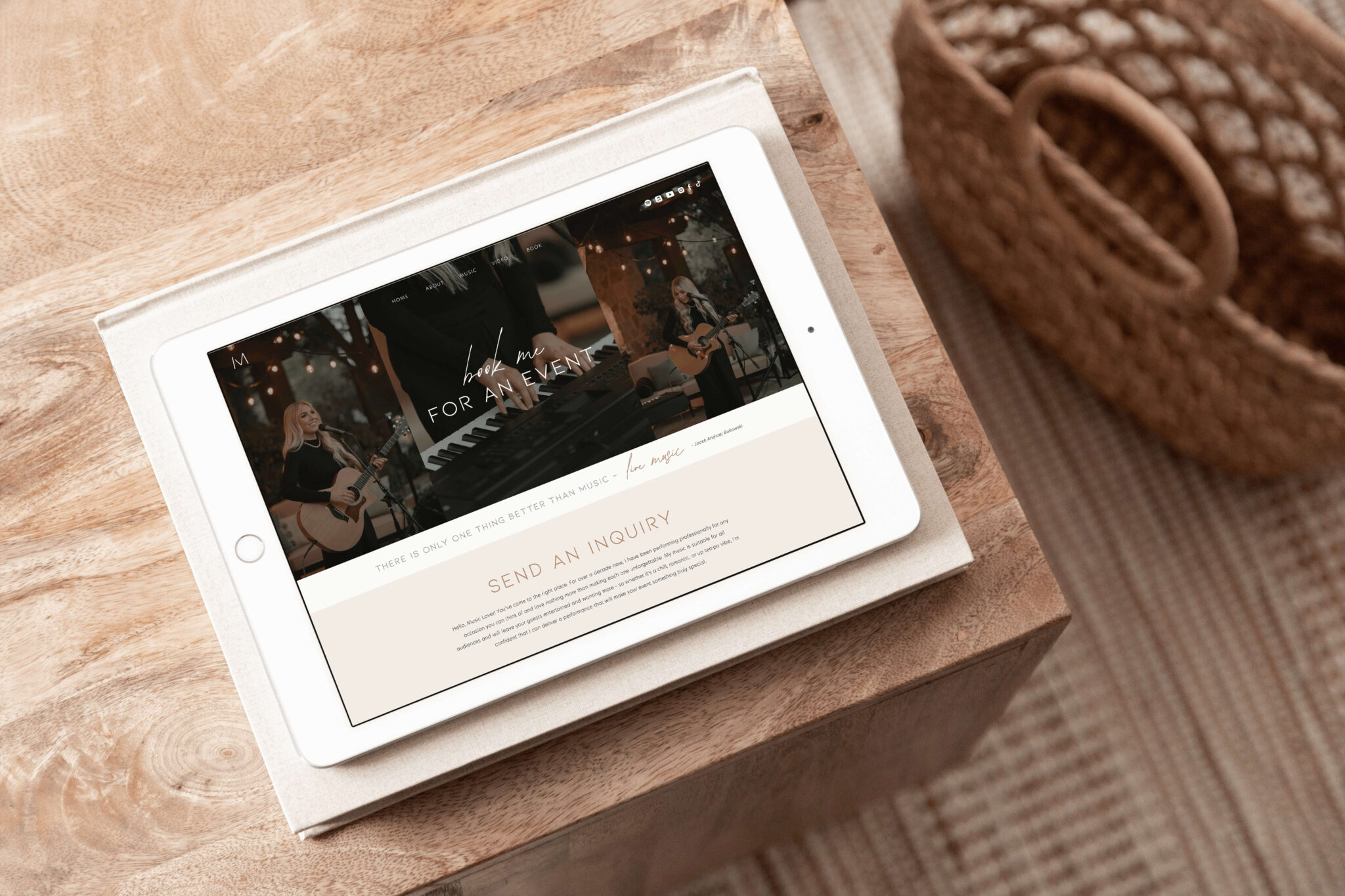 Showit Singer & Musician Website Design | Create with Danielle