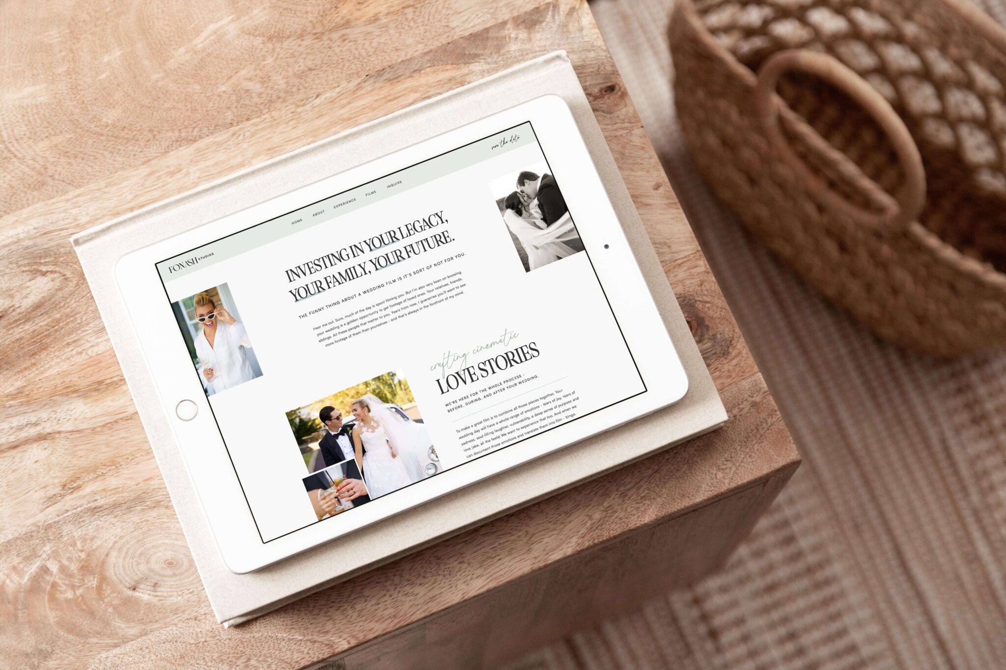 Showit Wedding Videographer Website | Create with Danielle