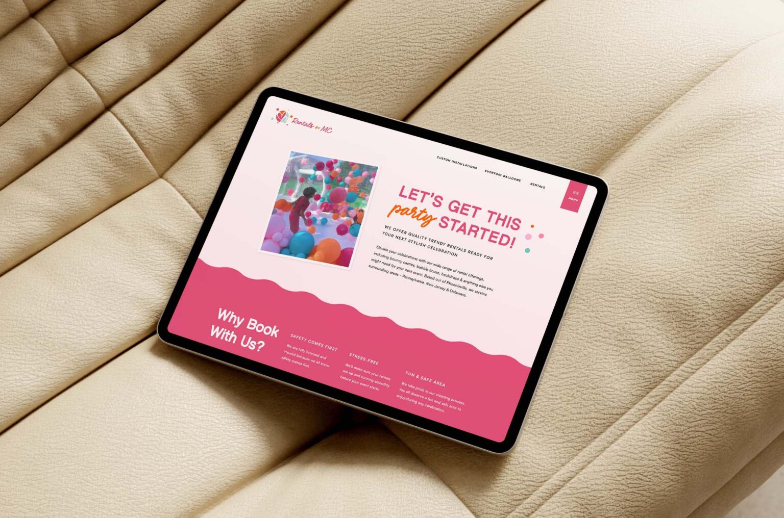 Showit Balloon Decor Business Website Design | CWD